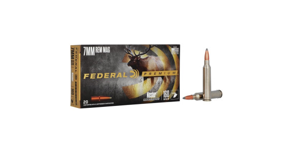 FEDERAL PREMIUM 7MM REM MAG NOSLER PARTITION 160GR