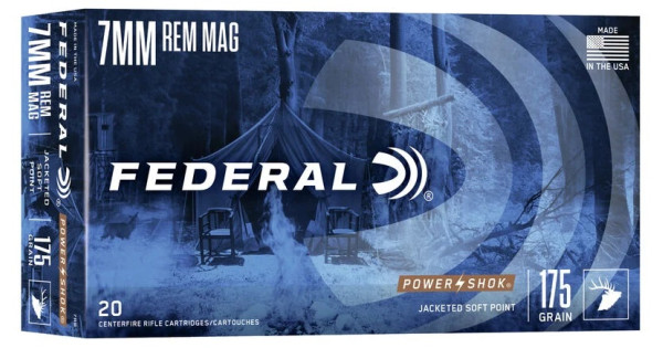 FEDERAL 7MM REM MAG 175GR POWER SHOK